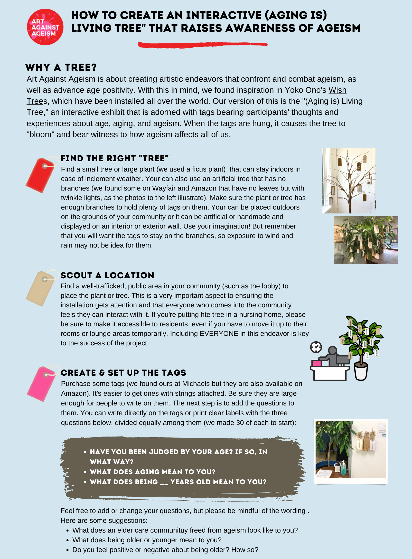 How to Create and Install an (Aging is) Living Tree – Art Against Ageism